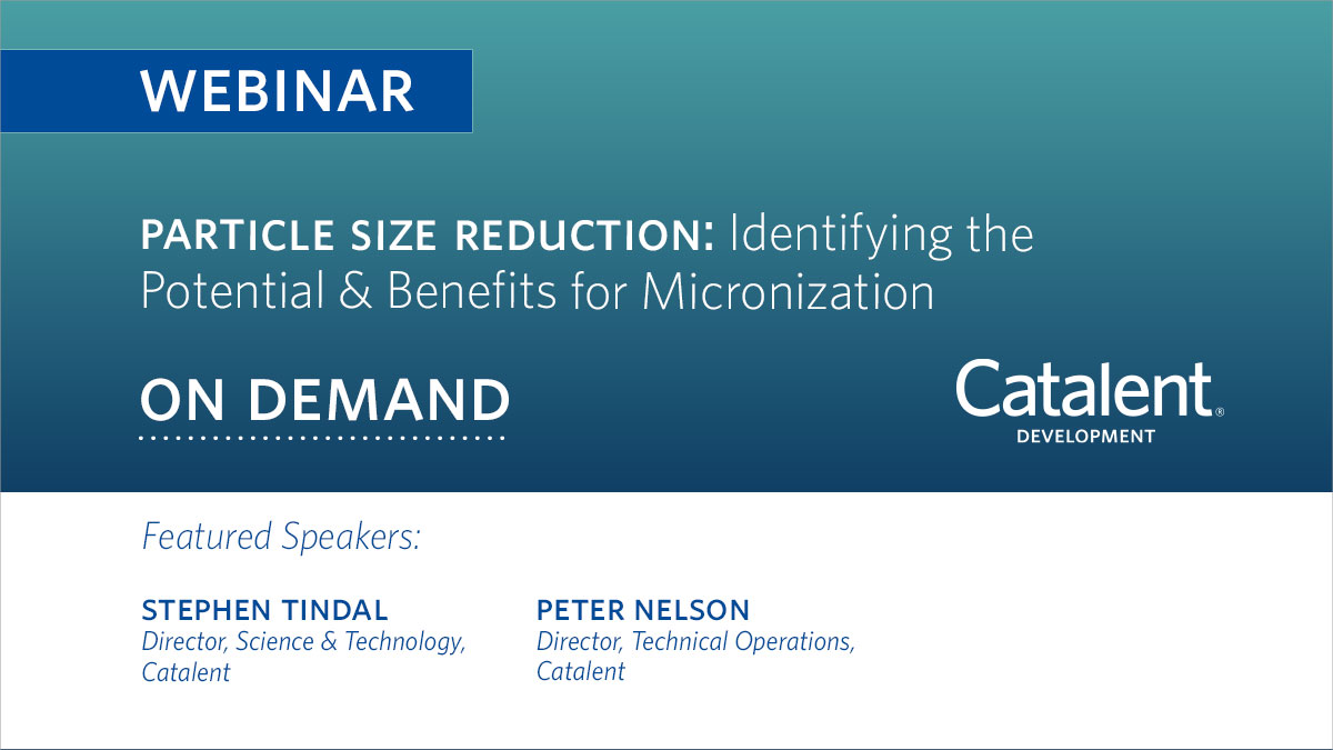 Particle Size Reduction - Catalent