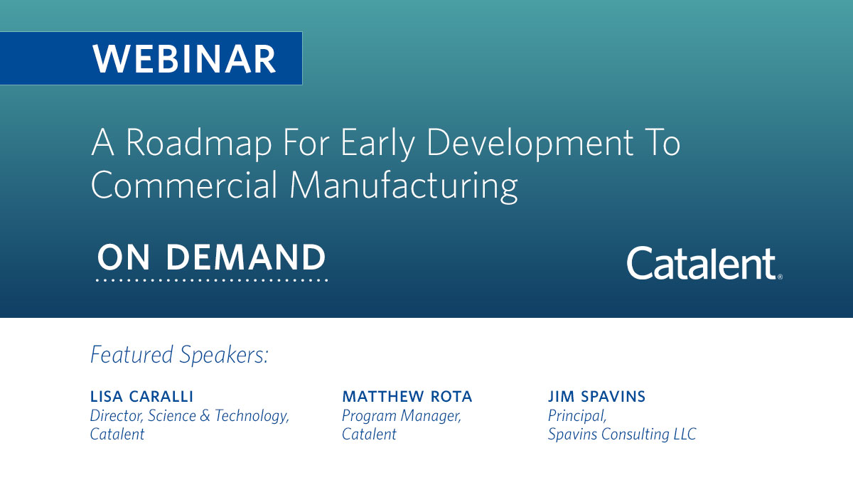 A Roadmap for Early Development to Commercial Manufacturing
