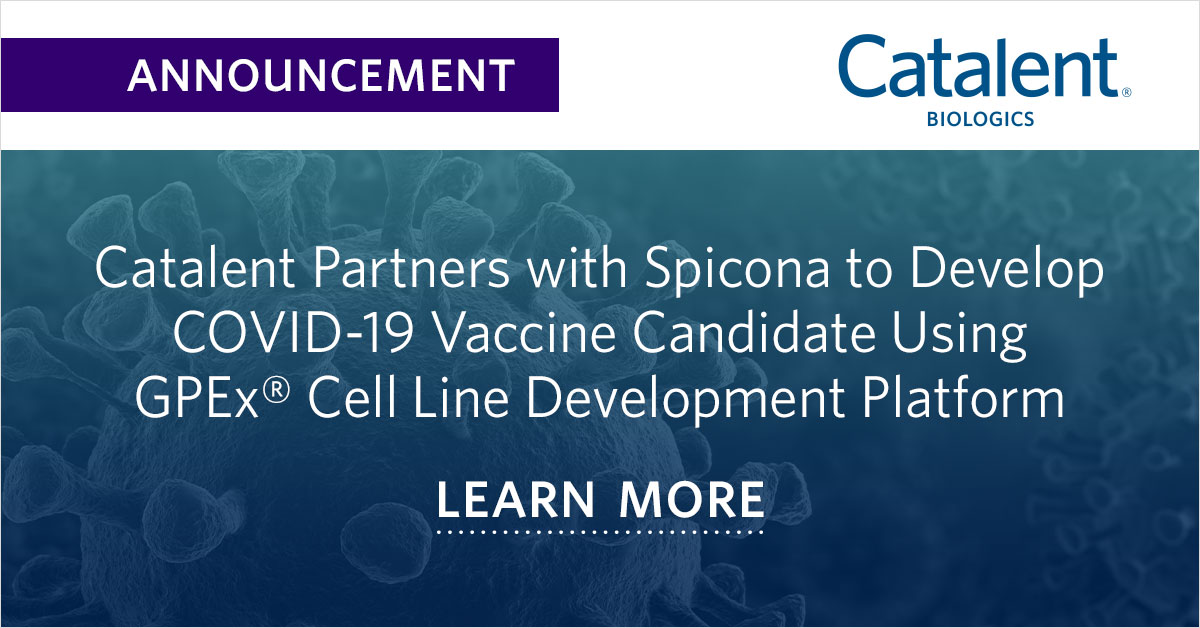 Catalent Partners with Spicona on COVID-19 Vaccine Candidate
