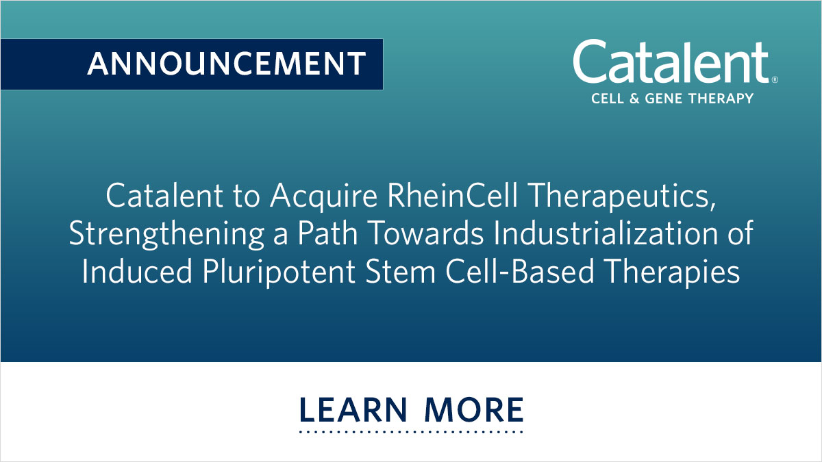Catalent to Acquire RheinCell Therapeutics - Cell & Gene Therapy