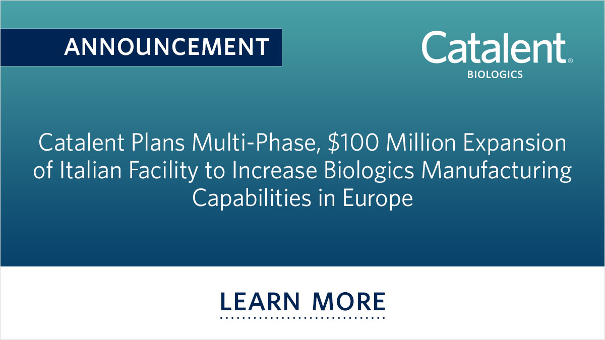 Catalent Plans $100m Expansion of Italian Facility Capabilities