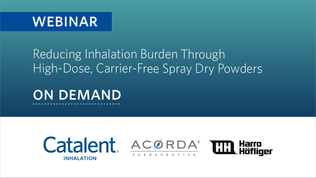 Inhalation With High-Dose, Carrier-Free Spray Dry Powders