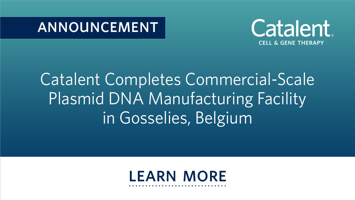 Catalent Completes Plasmid DNA Facility in Gosselies, Belgium