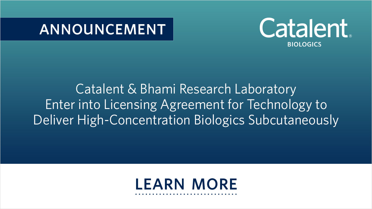 Catalent & Bhami Research Laboratory Enter Licensing Agreement